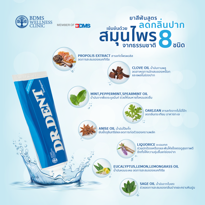 DR.DENT Toothpaste ยาสีฟัน สูตรลดกลิ่นปาก | BDMS Wellness Clinic